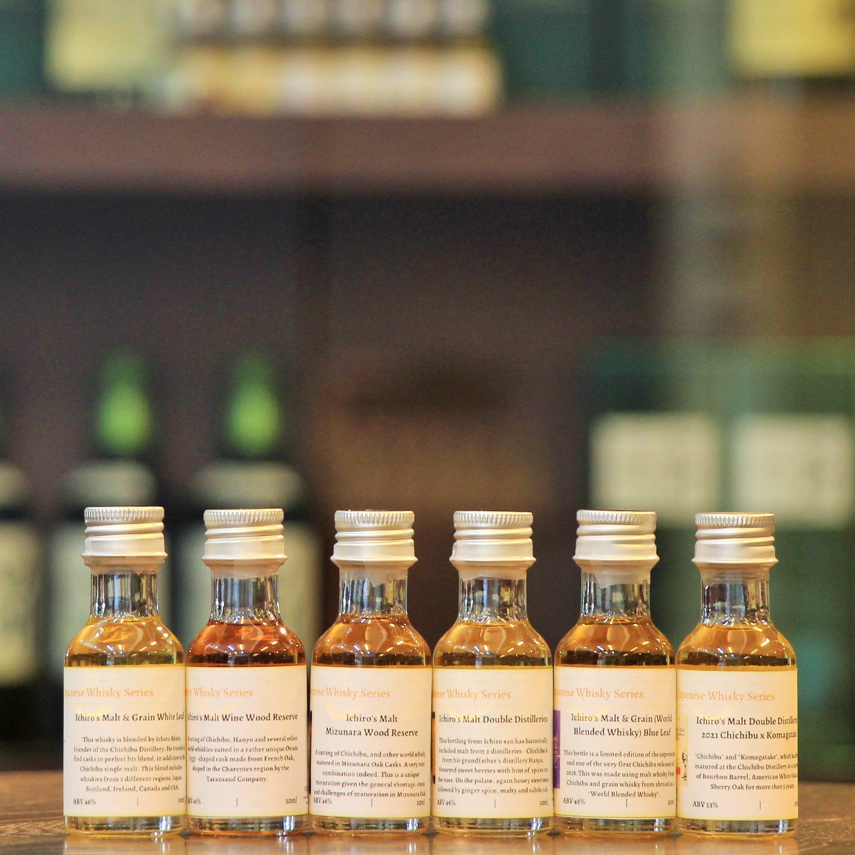 Whisky & Spirits Tasting Sets (30ml x 6) | Mizunara: The Shop